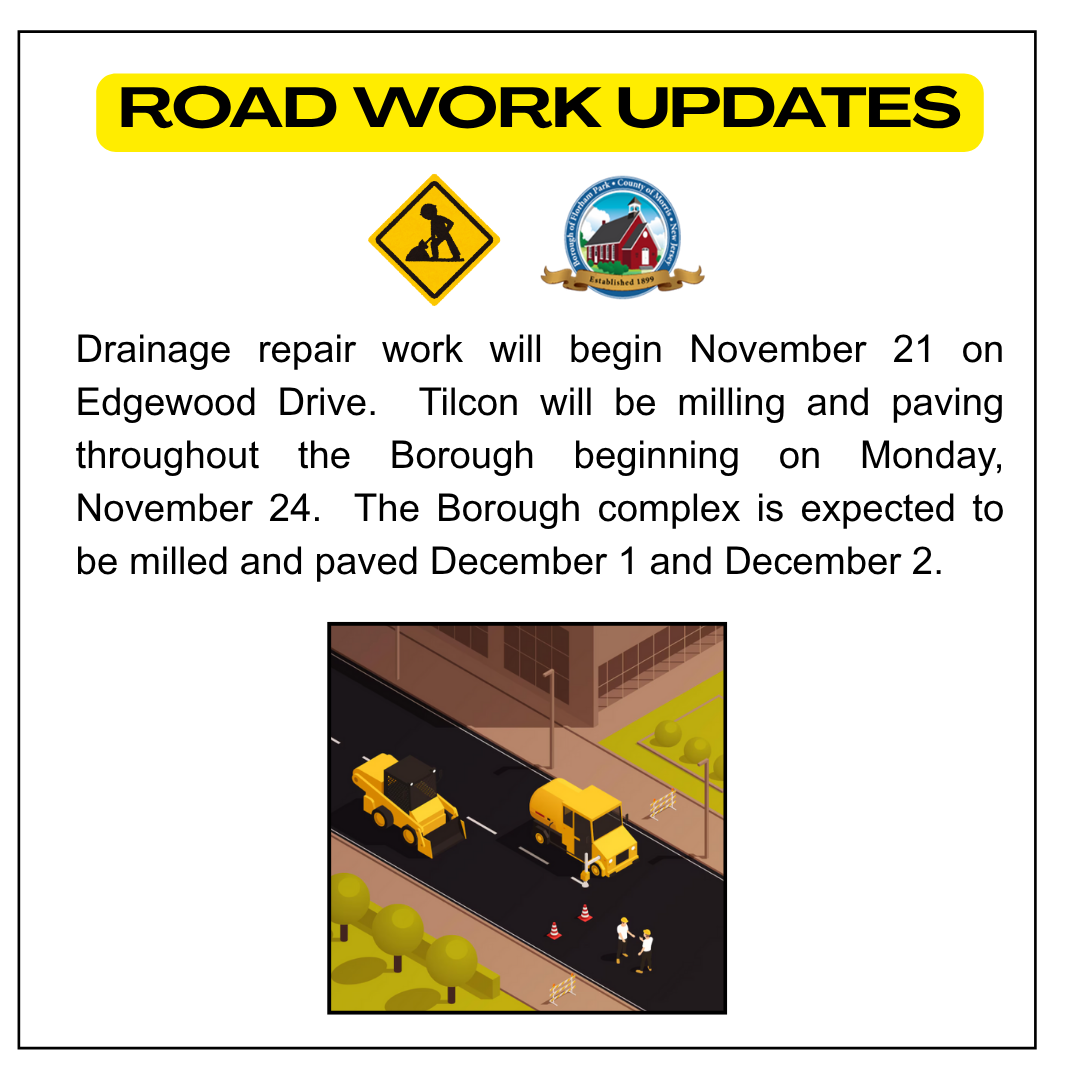 Borough of Florham Park New Jersey - Upcoming Road Work