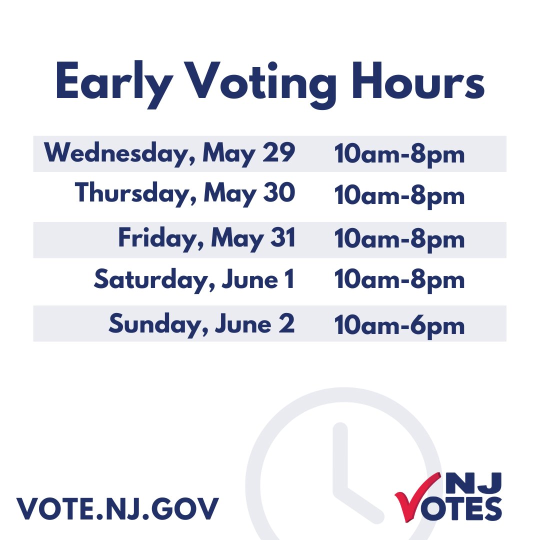 Borough of Florham Park New Jersey - Early Voting for Primary Election
